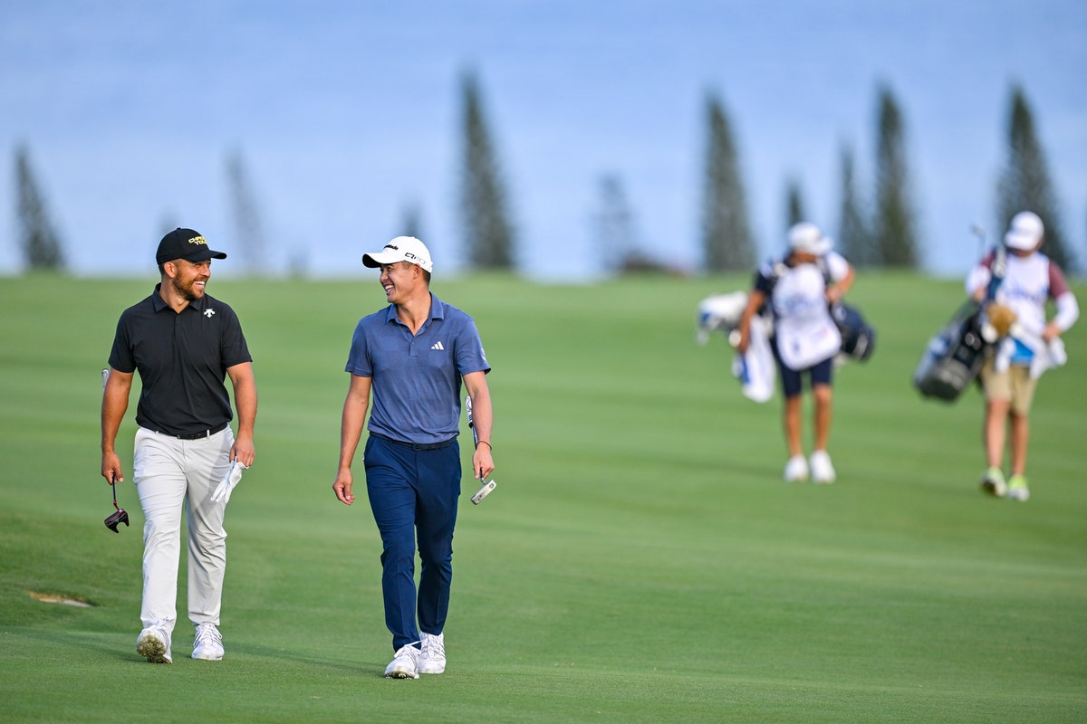 Ludvig Åberg, Wyndham Clark, Hideki Matsuyama, Collin Morikawa, and Xander Schauffele make ...